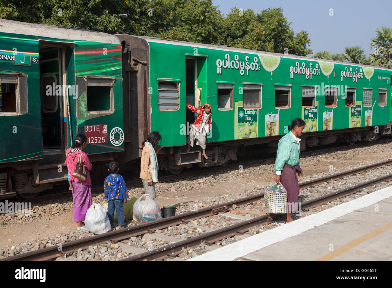 Bagan Train or Railway Station Bagan Myanmar Stock Photo - Alamy