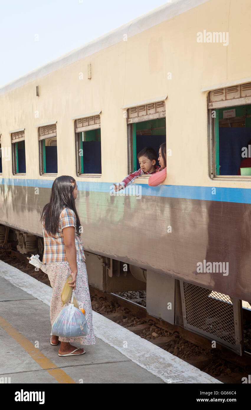 Bagan Train or Railway Station Myanmar Stock Photo - Alamy