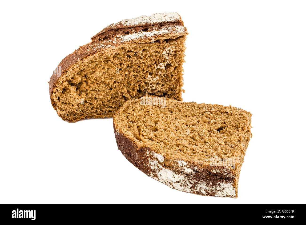 Sliced of bread, isolated on white background Stock Photo - Alamy