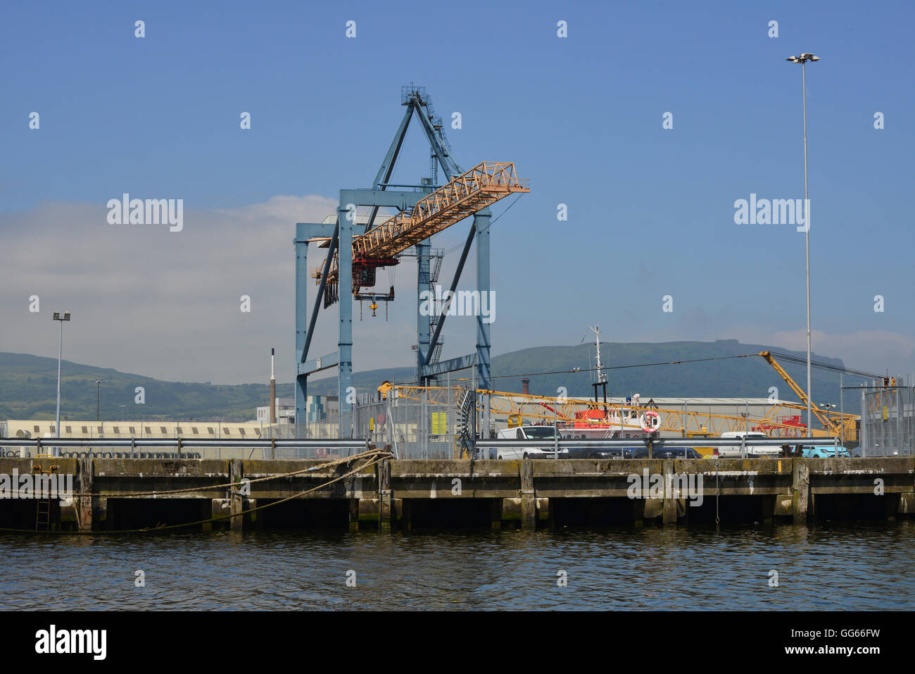Belfast ship building crane Stock Photo - Alamy