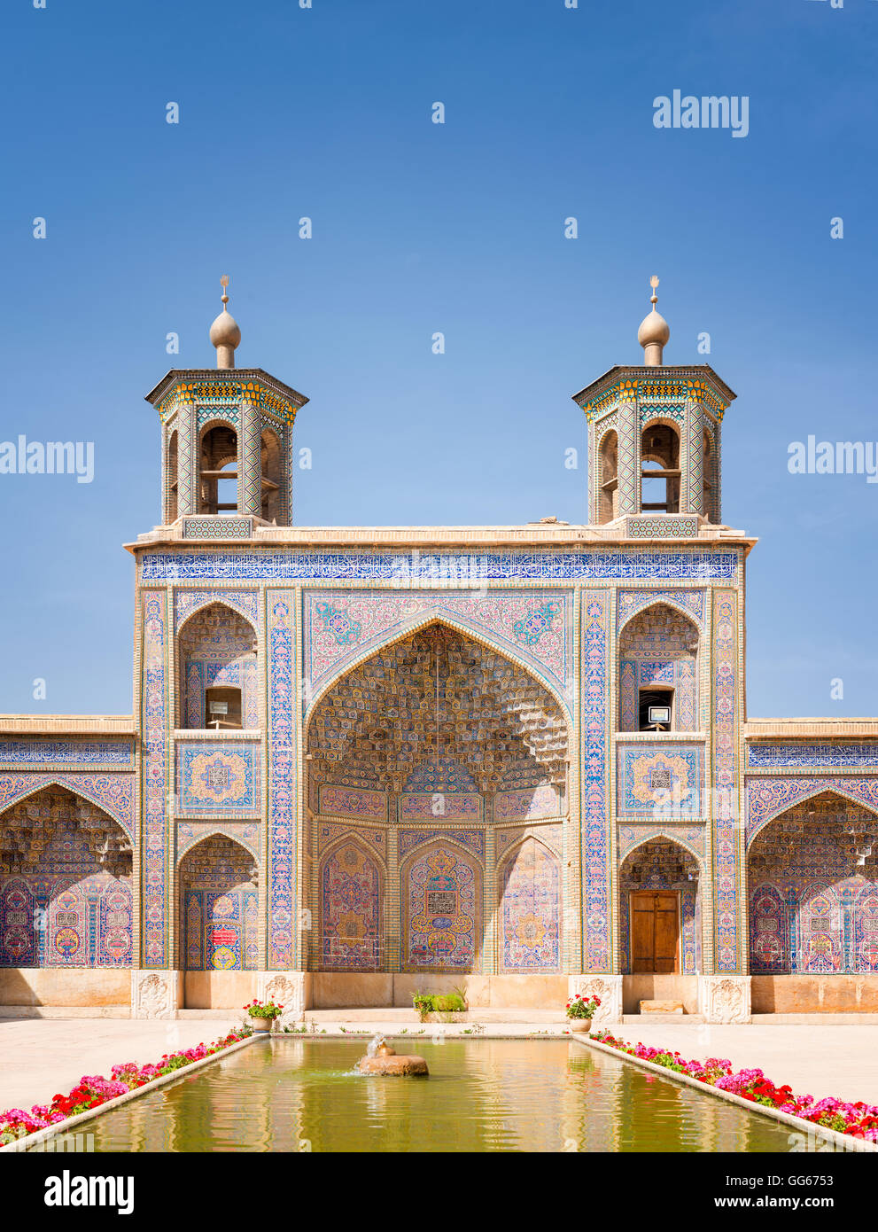 Nasir al-Mulk Mosque or pink Mosque in Shiraz, Iran Stock Photo - Alamy