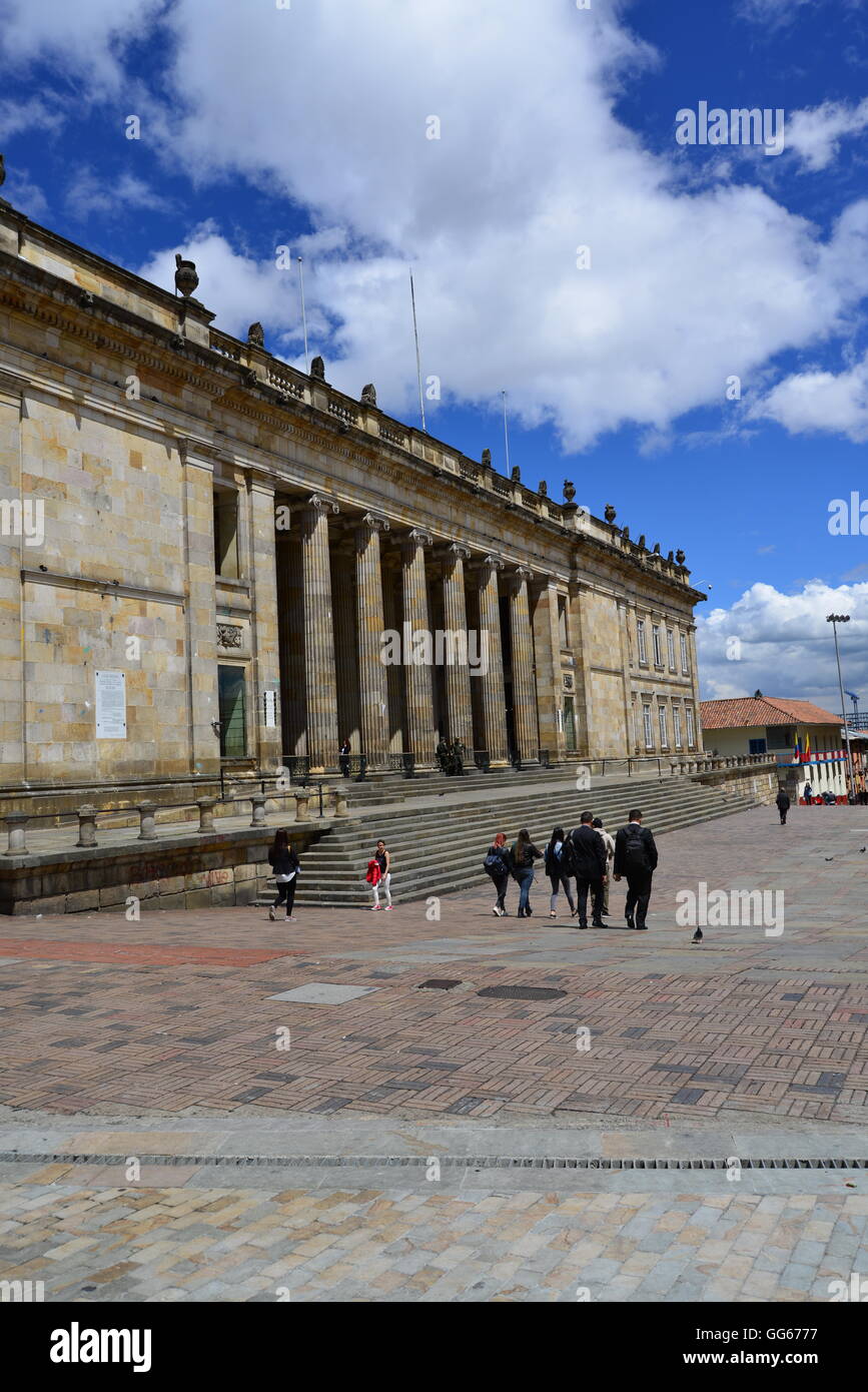 Colombia, Bogota, Plaza de Bolivar, Capitolio Nacional Stock Photo - Alamy