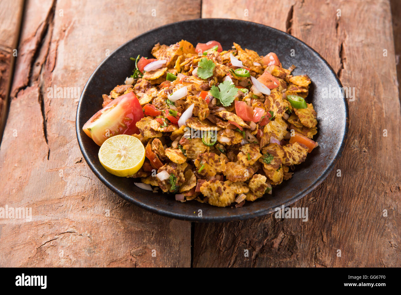 Chana chor garam , indian roadside spicy chat or snack food Stock Photo ...