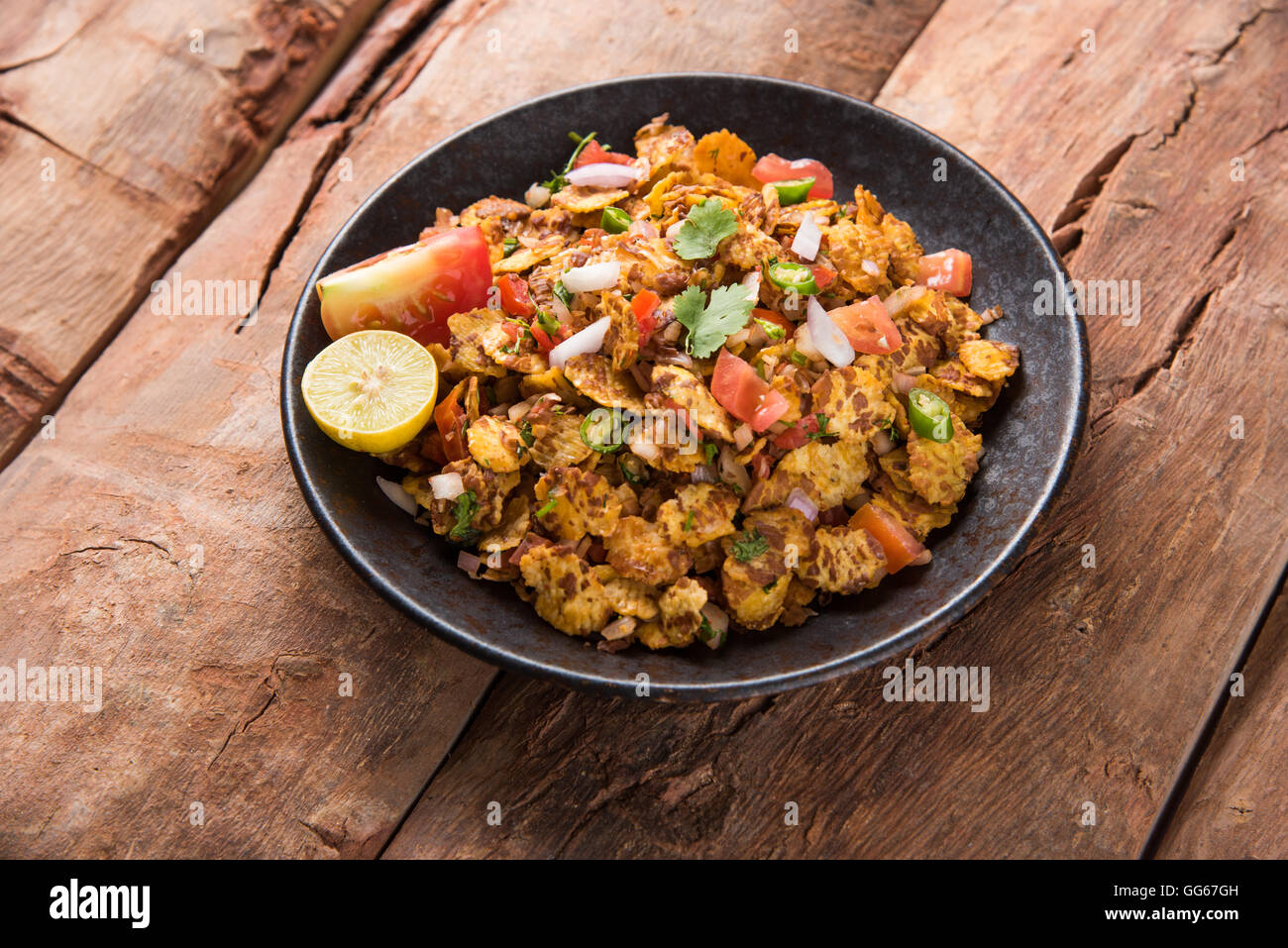 Chana chor garam , indian roadside spicy chat or snack food Stock Photo ...