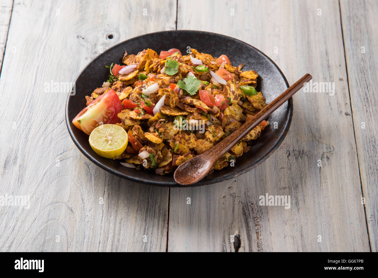 Chana chor garam , indian roadside spicy chat or snack food Stock Photo ...