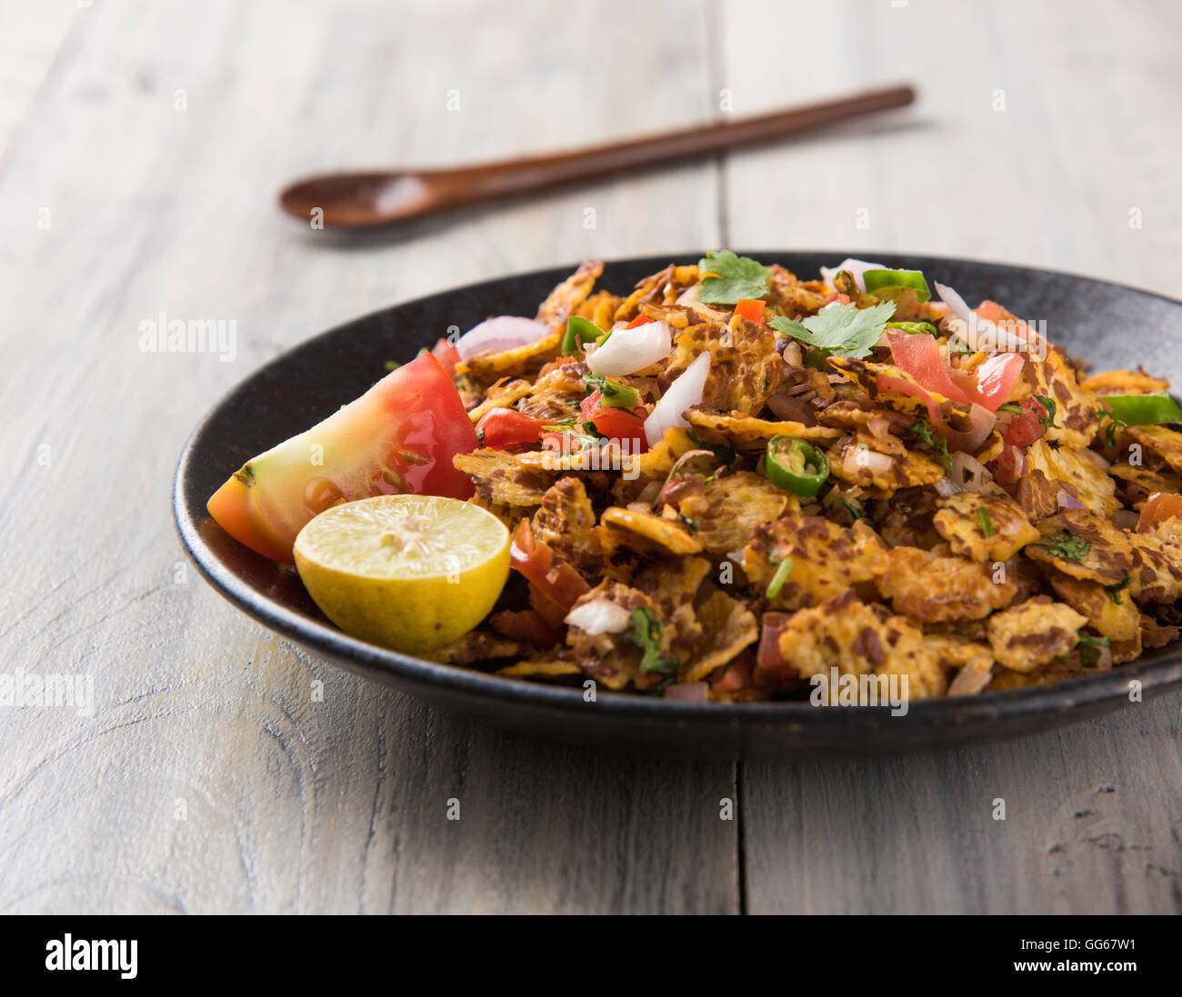 Chana chor garam , indian roadside spicy chat or snack food Stock Photo ...