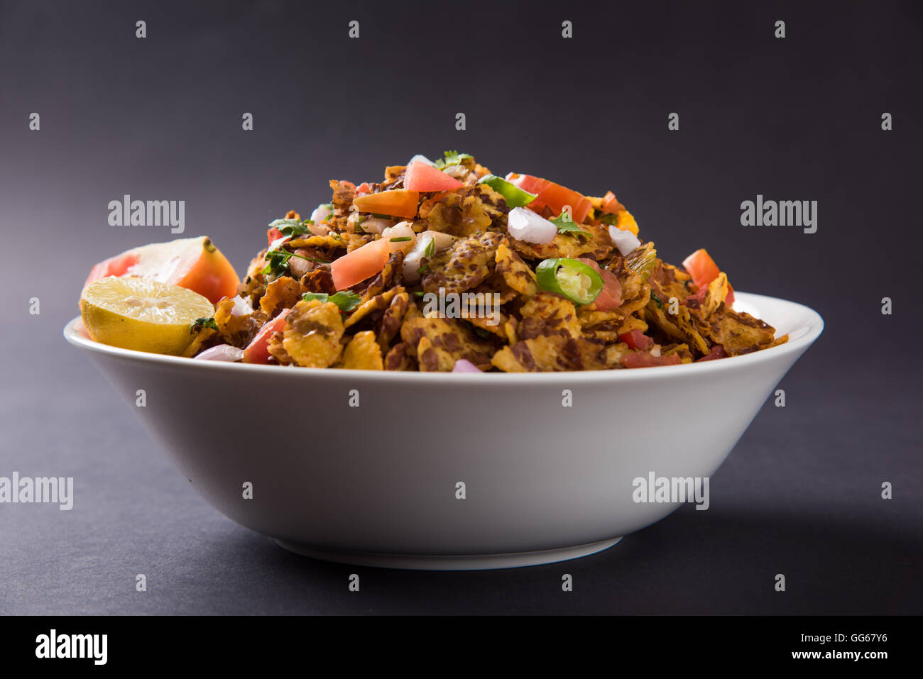 Chana chor garam , indian roadside spicy chat or snack food Stock Photo ...