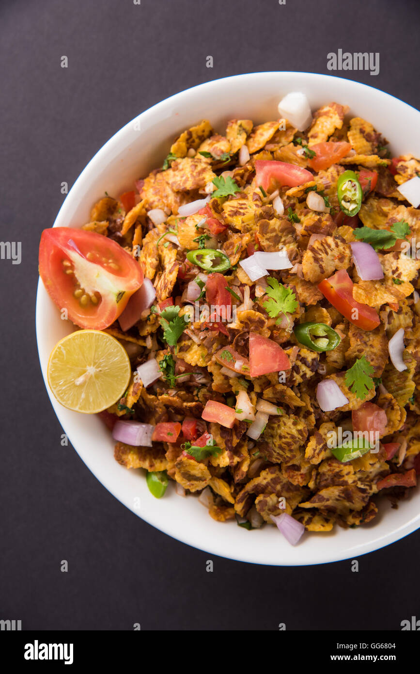 Chana chor garam , indian roadside spicy chat or snack food Stock Photo ...