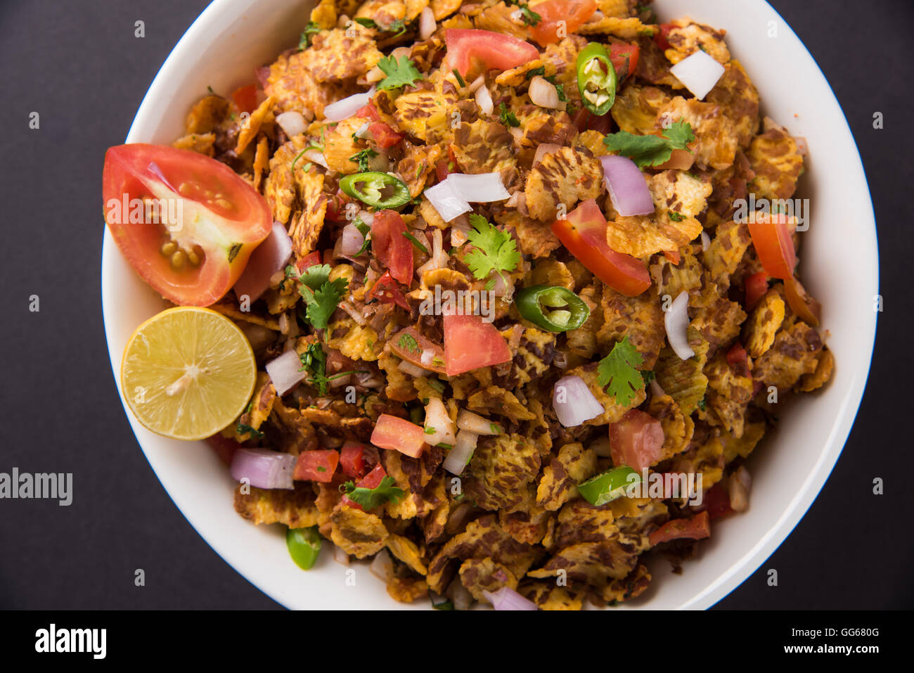 Chana chor garam , indian roadside spicy chat or snack food Stock Photo ...