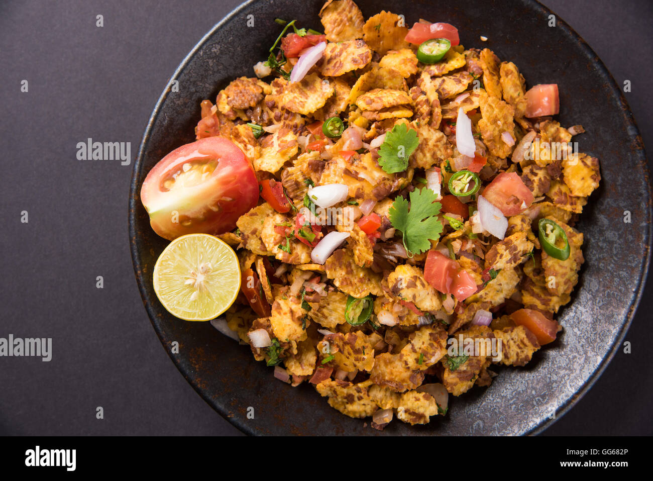 Chana chor garam , indian roadside spicy chat or snack food Stock Photo ...