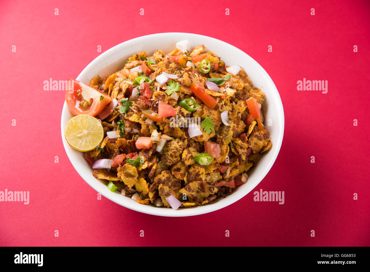 Chana chor garam , indian roadside spicy chat or snack food Stock Photo ...