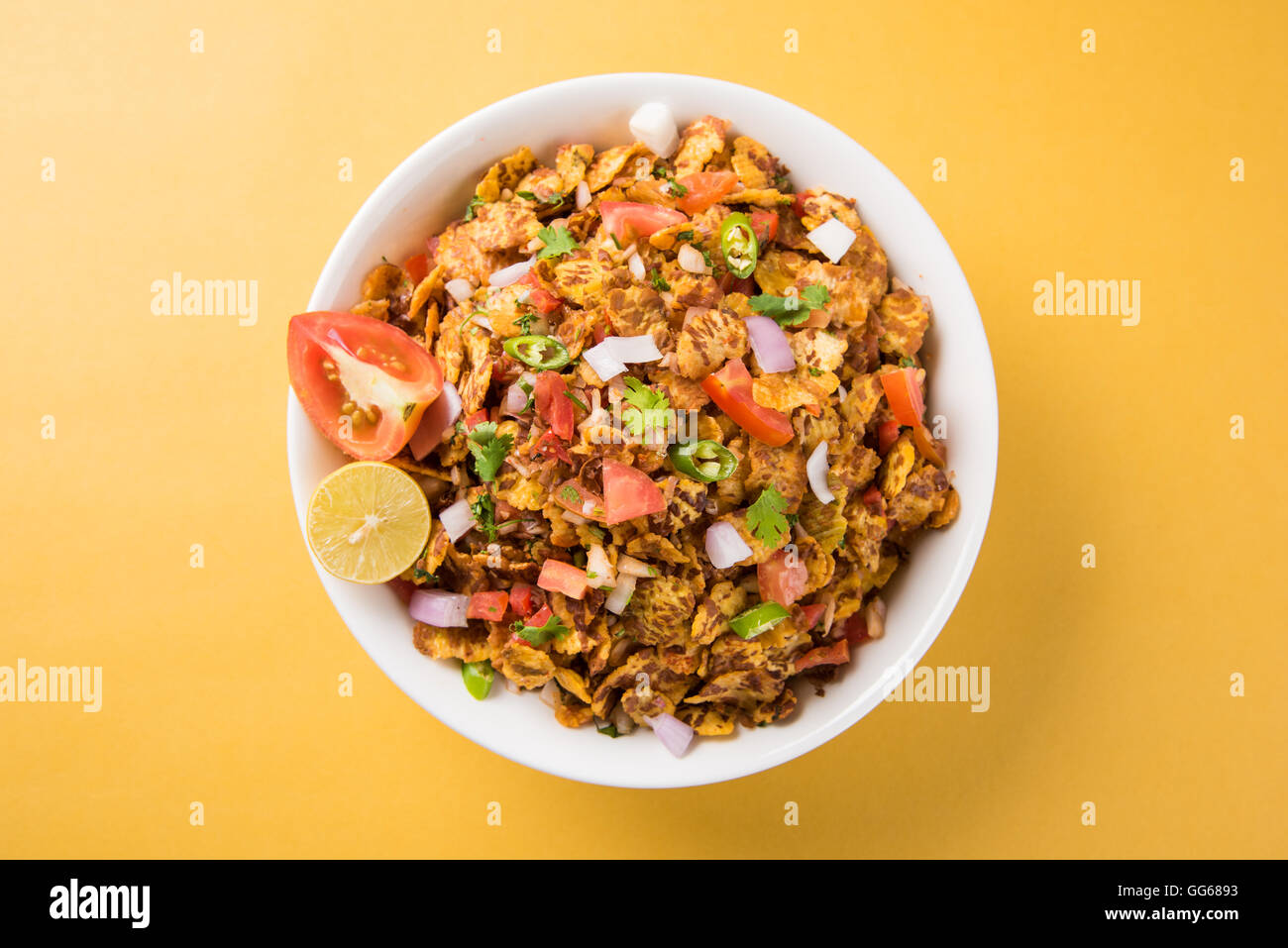 Chana chor garam , indian roadside spicy chat or snack food Stock Photo ...