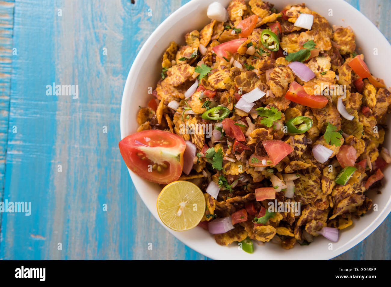 Chana chor garam , indian roadside spicy chat or snack food Stock Photo ...