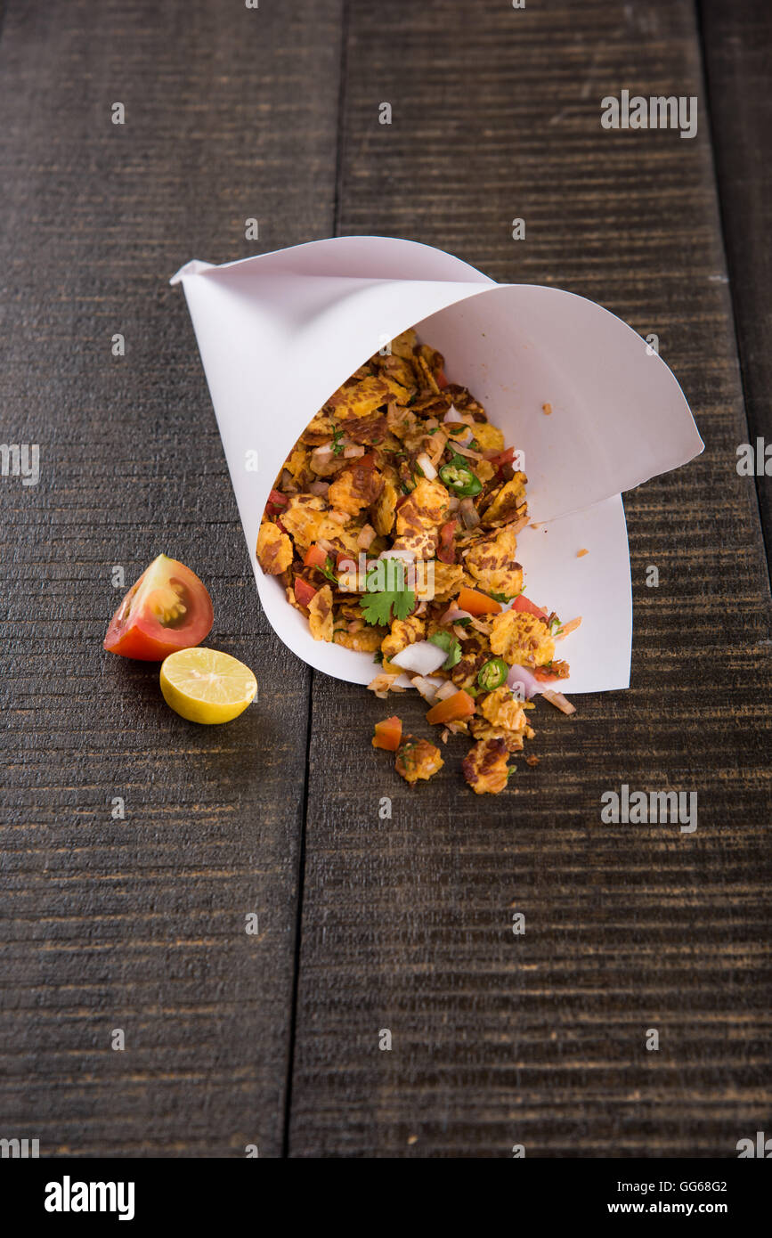 Chana chor garam , indian roadside spicy chat or snack food Stock Photo ...