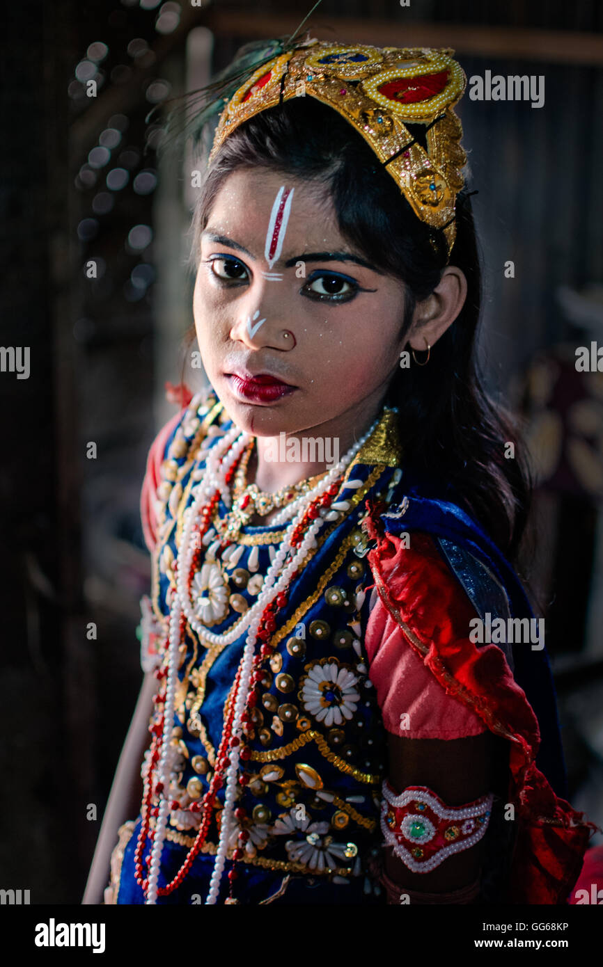 Portrait of a girl in color Stock Photo - Alamy