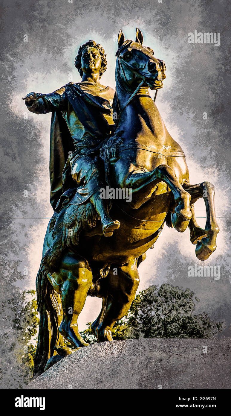 Bronze horseman copper horseman equestrian hi-res stock photography and ...