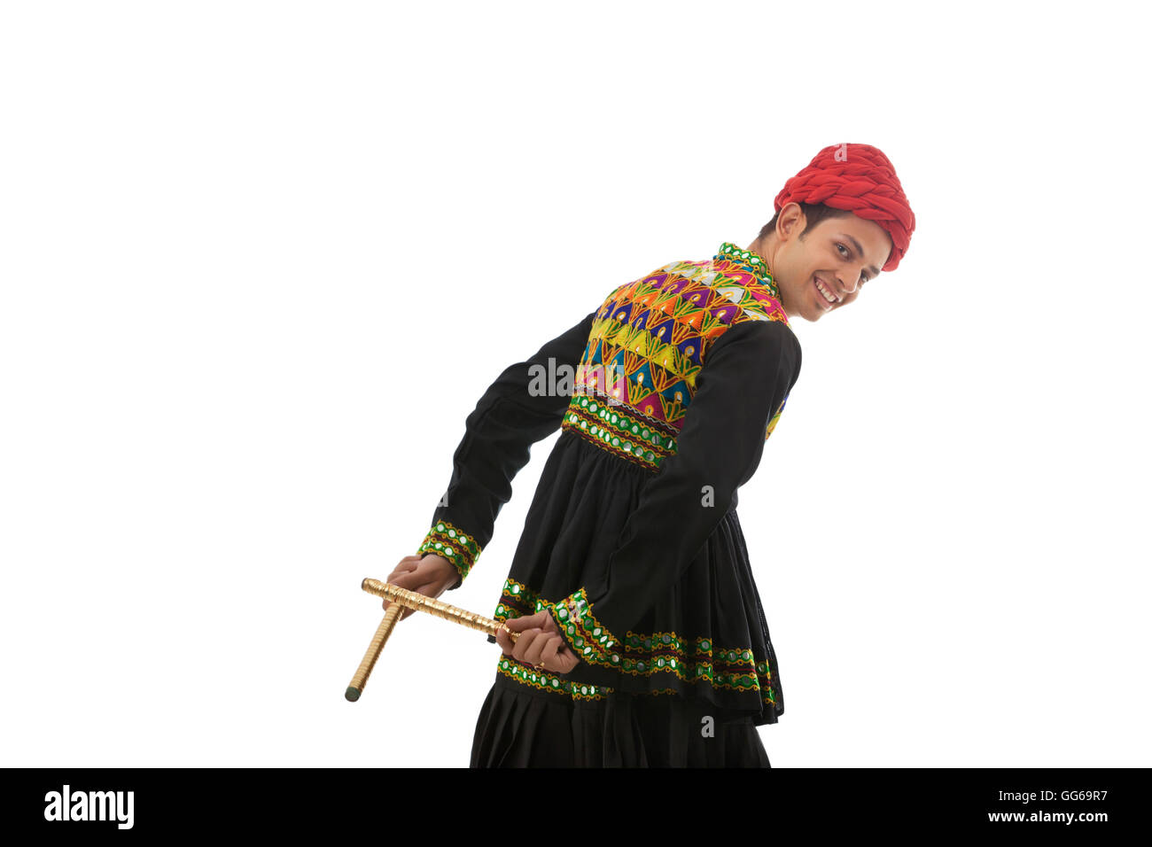 Male dandiya dancer dancing sticks hi-res stock photography and images ...