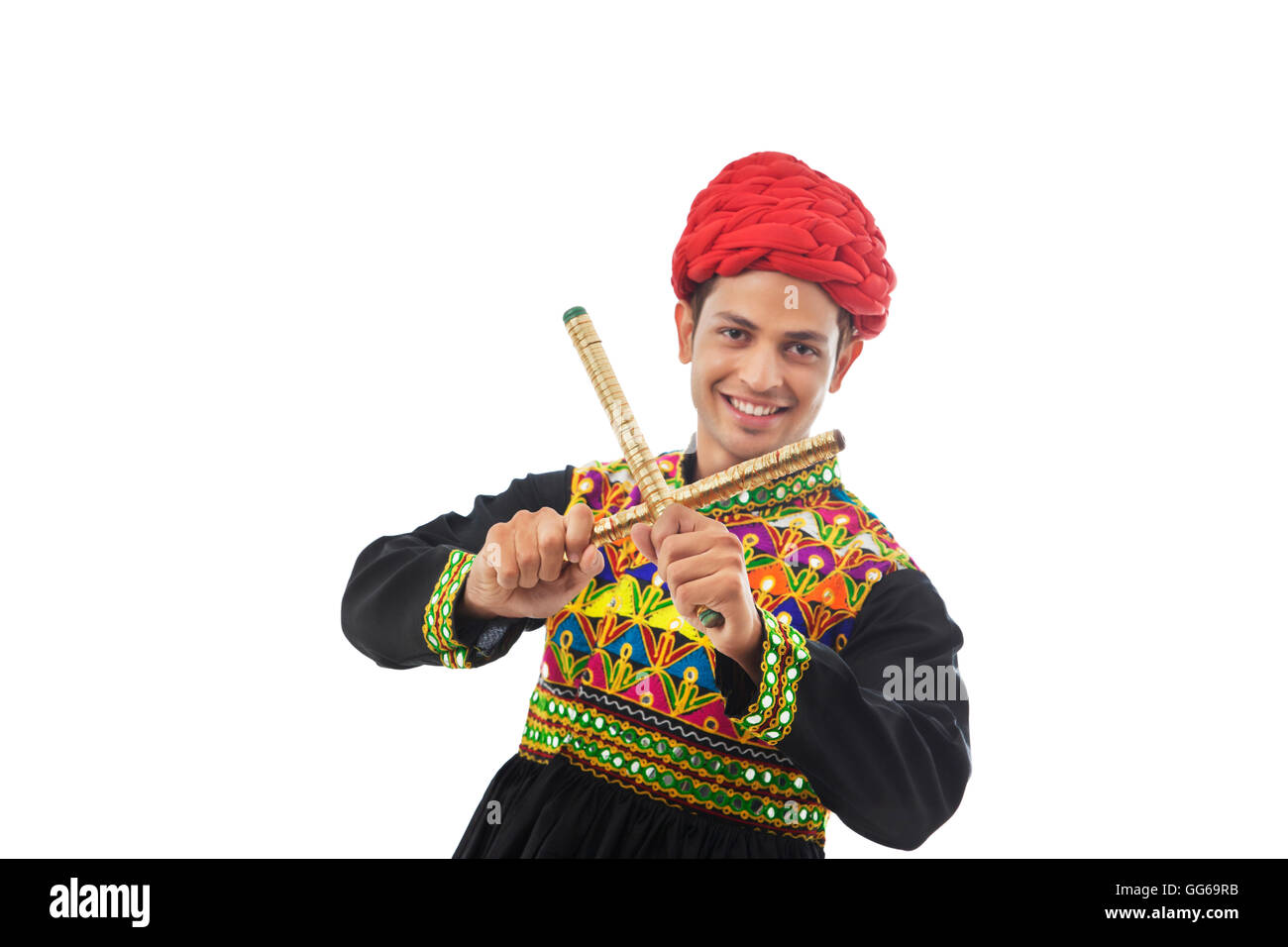 Male dandiya dancer dancing sticks hi-res stock photography and images ...