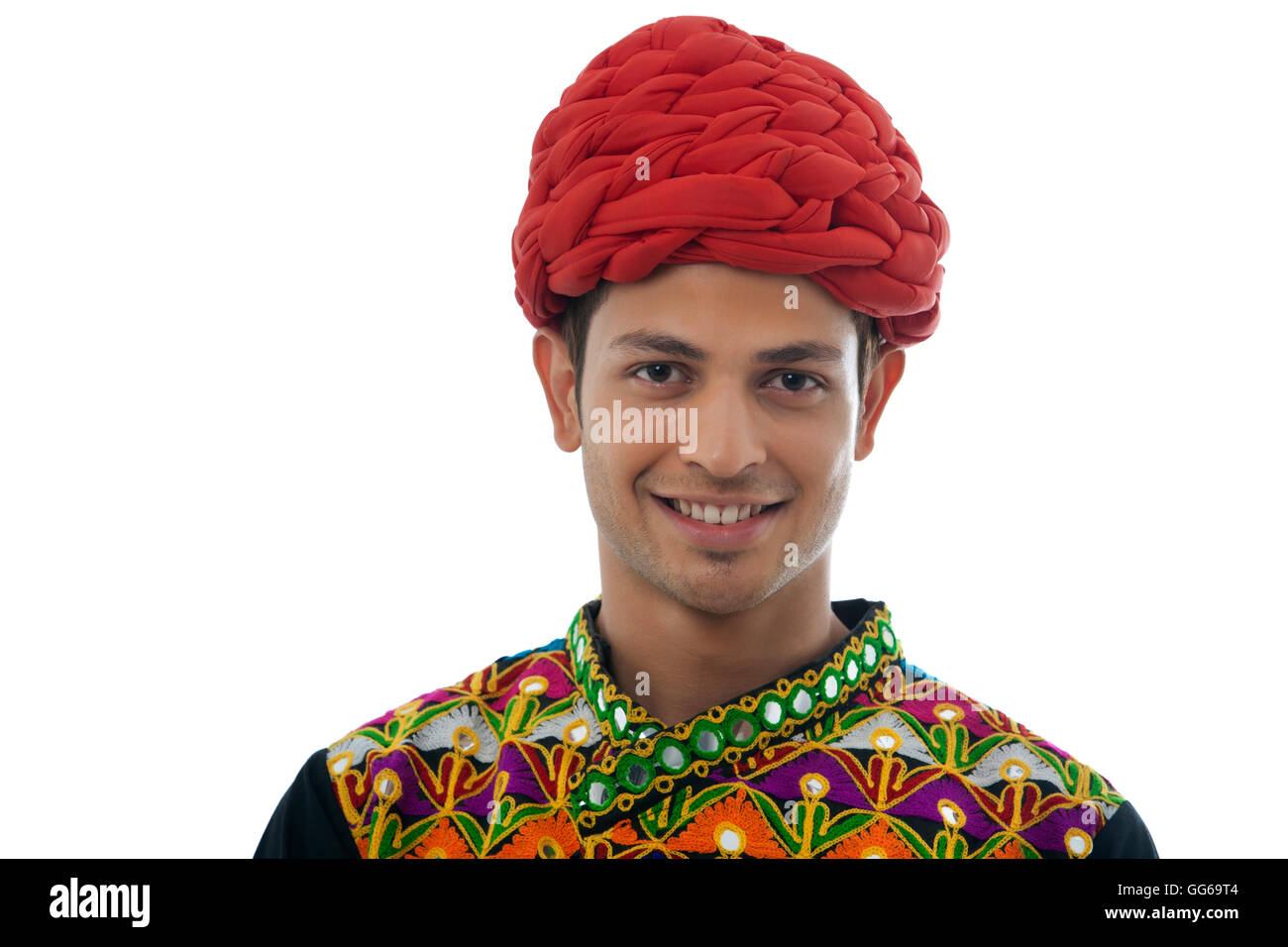 Portrait of a male dandiya dancer Stock Photo - Alamy