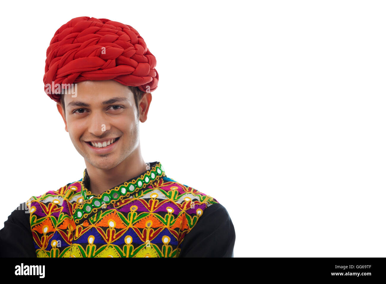 Portrait of a male dandiya dancer Stock Photo - Alamy