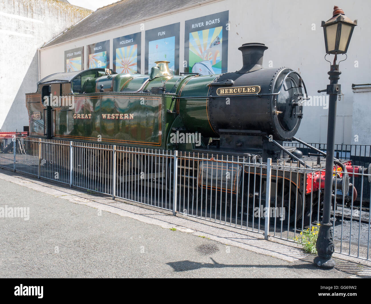 Hercules steam train at railway station in Paignton Devon UK Stock ...