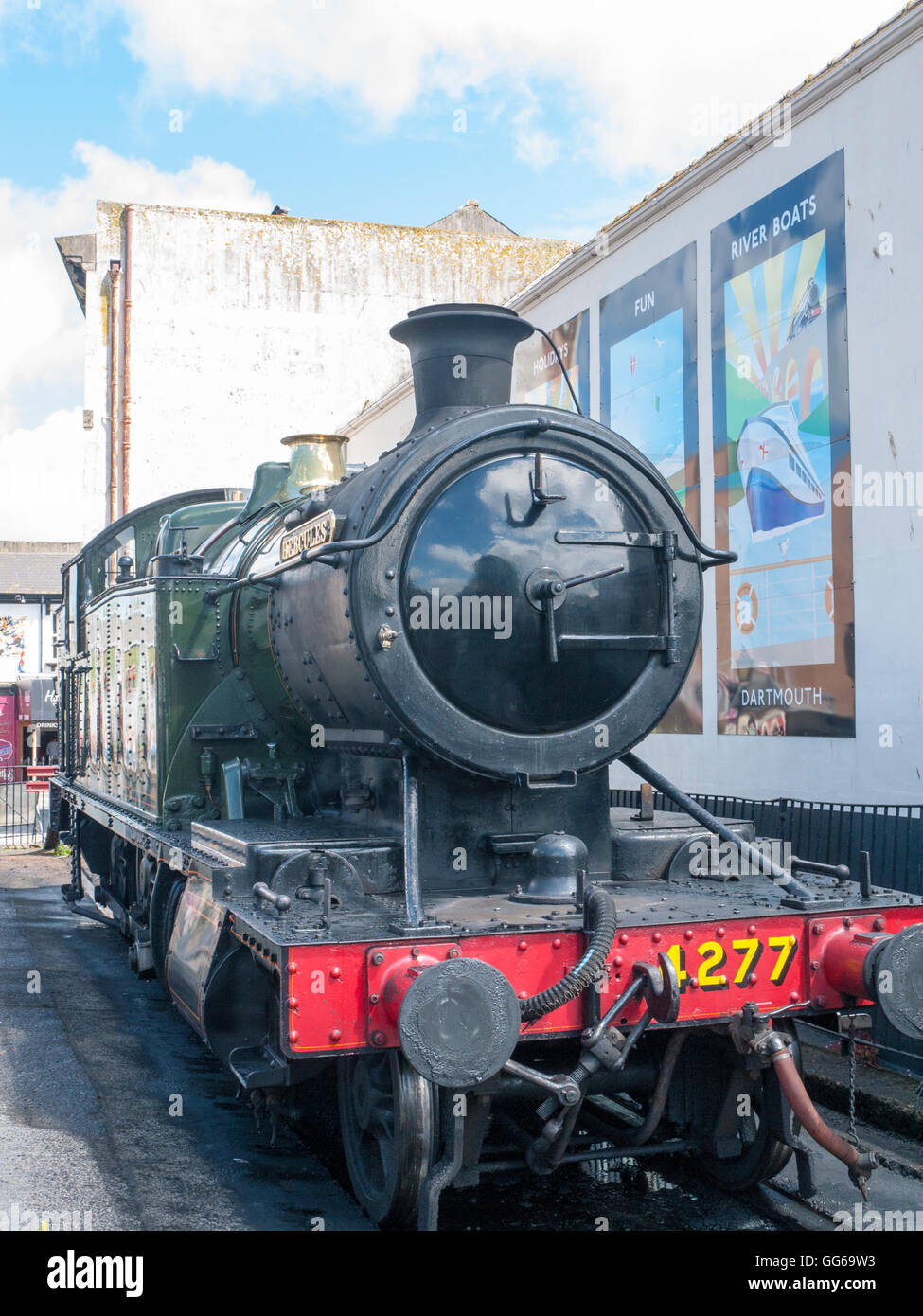 Hercules steam train at railway station in Paignton Devon UK Stock ...