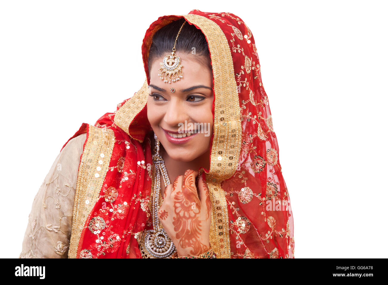 Portrait of a Gujarati bride Stock Photo - Alamy