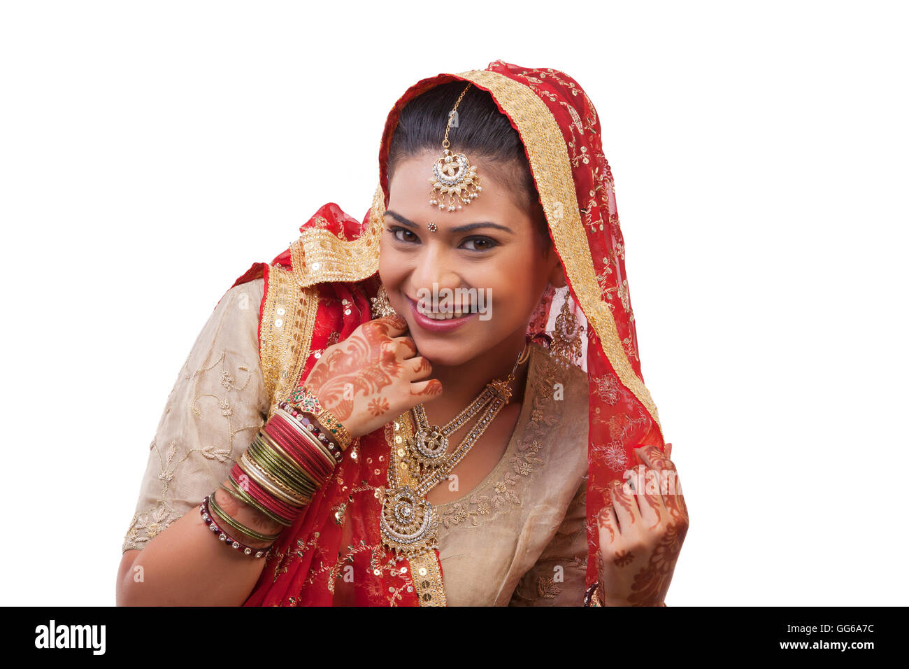 Portrait of a Gujarati bride Stock Photo - Alamy