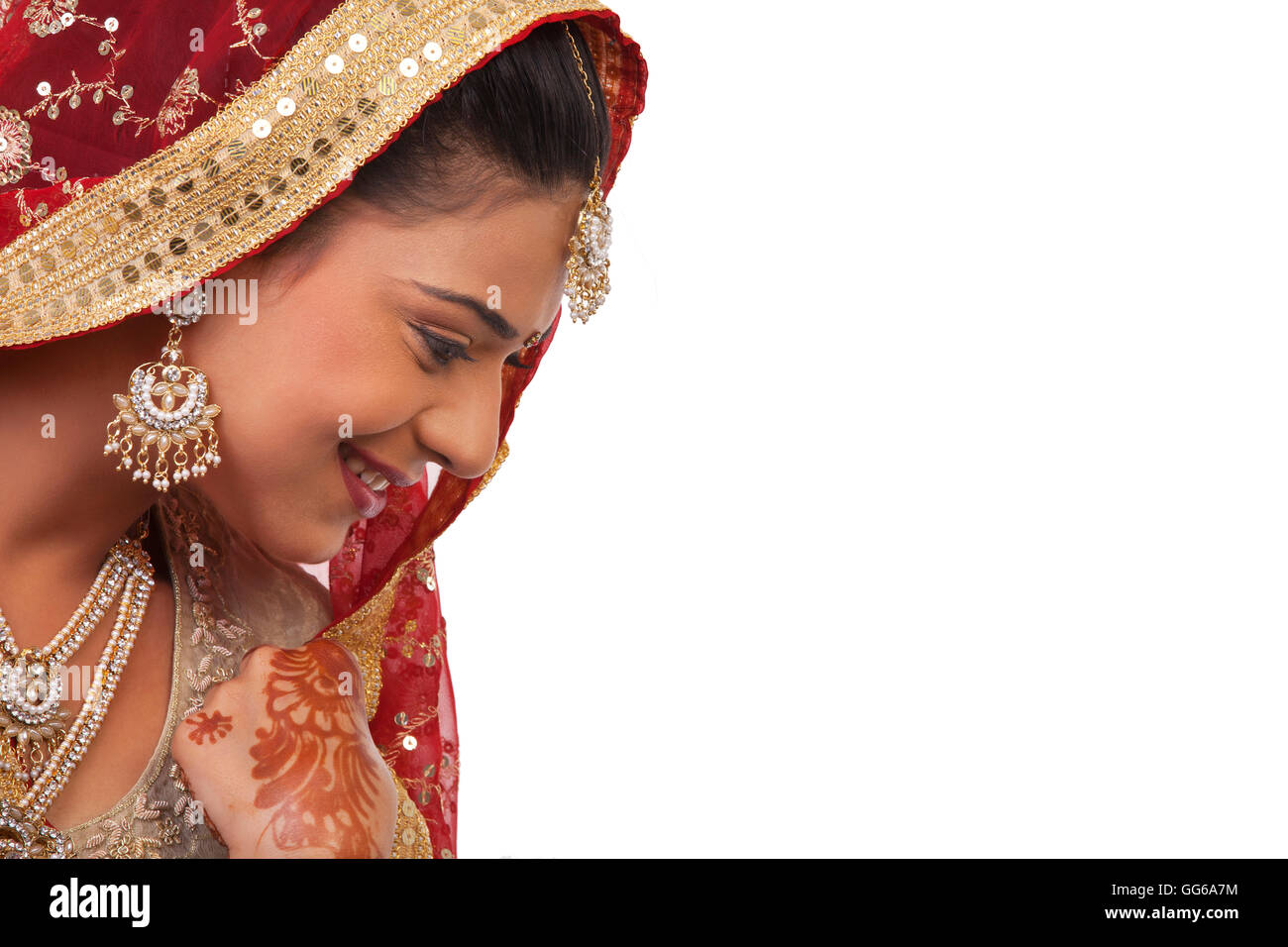 Portrait of a Gujarati bride Stock Photo - Alamy