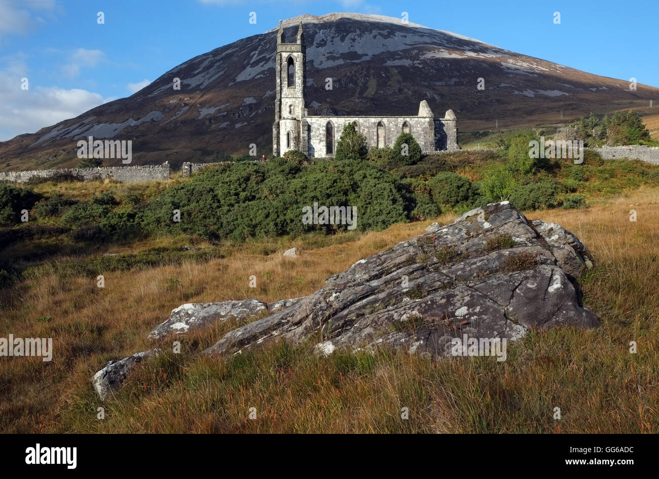 Church of Ireland, (now derelict), Dunlewey, Donegal Stock Photo - Alamy