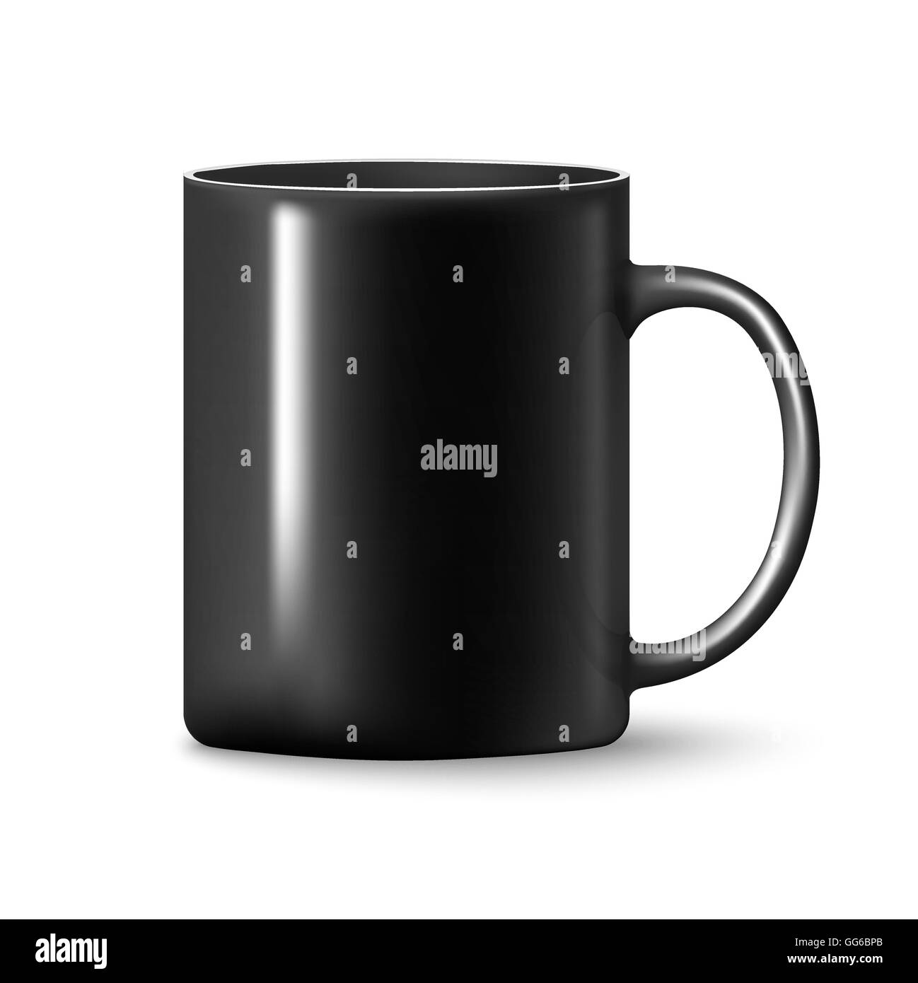 Vector Black mug cup isolated Stock Vector Image & Art - Alamy