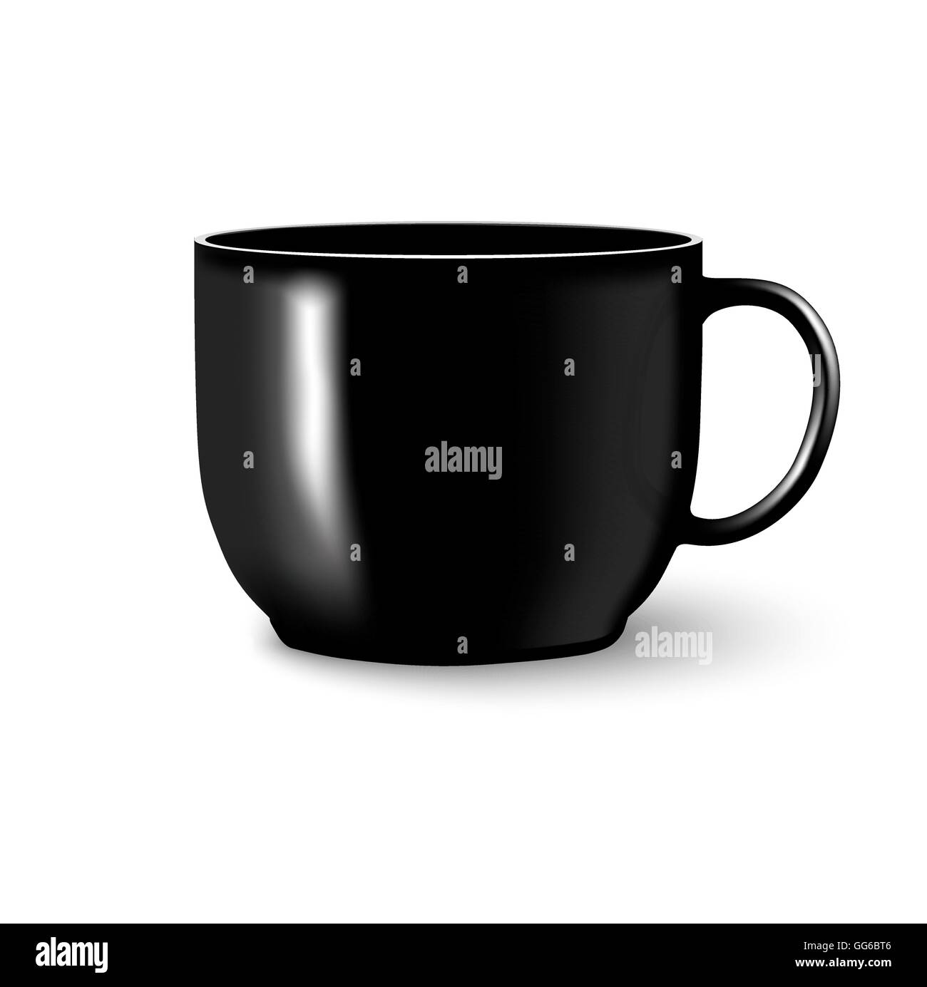 Vector Black mug cup isolated Stock Vector Image & Art - Alamy