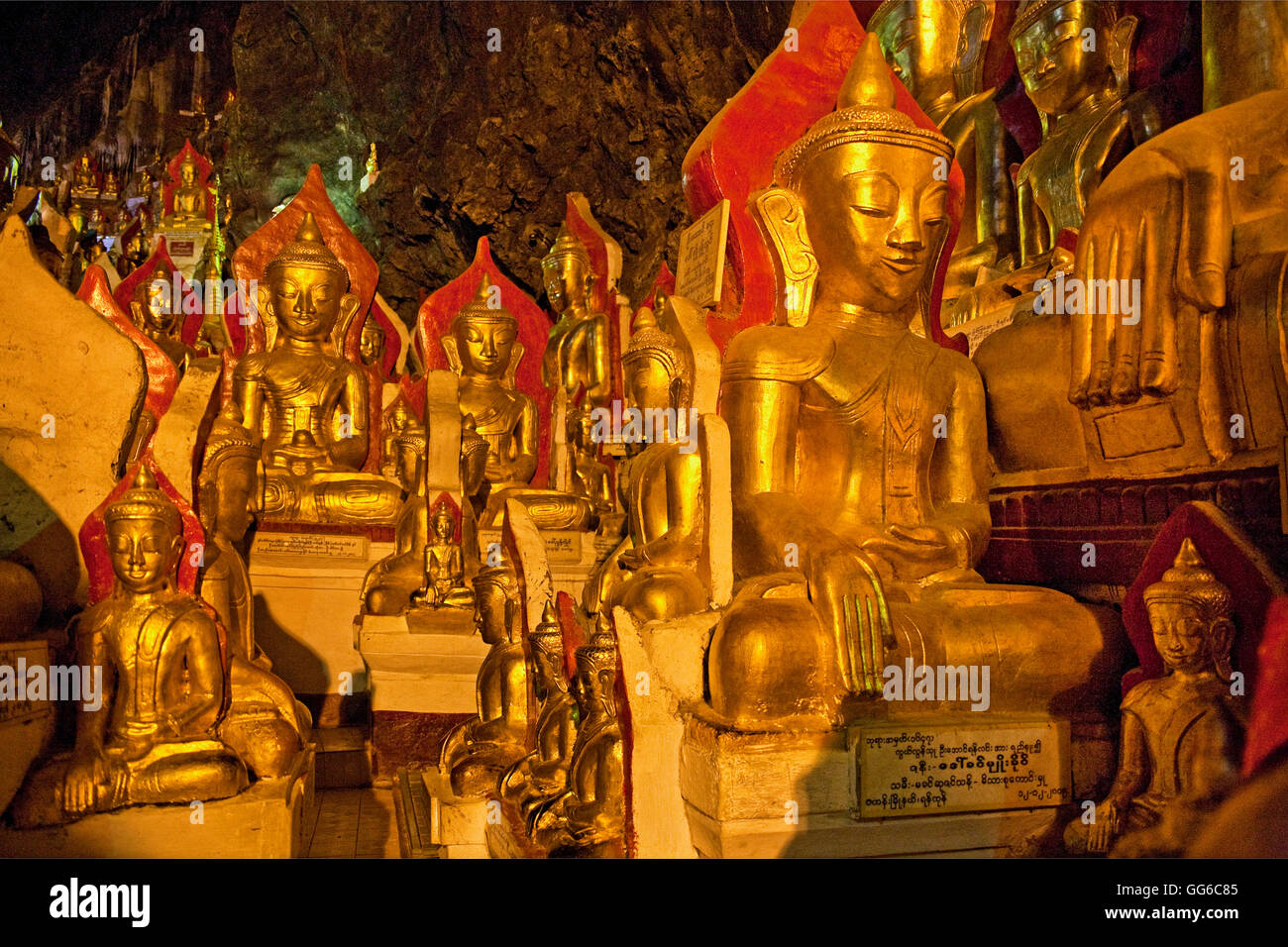 Shwe U Min pagoda, Pindaya cave, Myanmar Stock Photo - Alamy