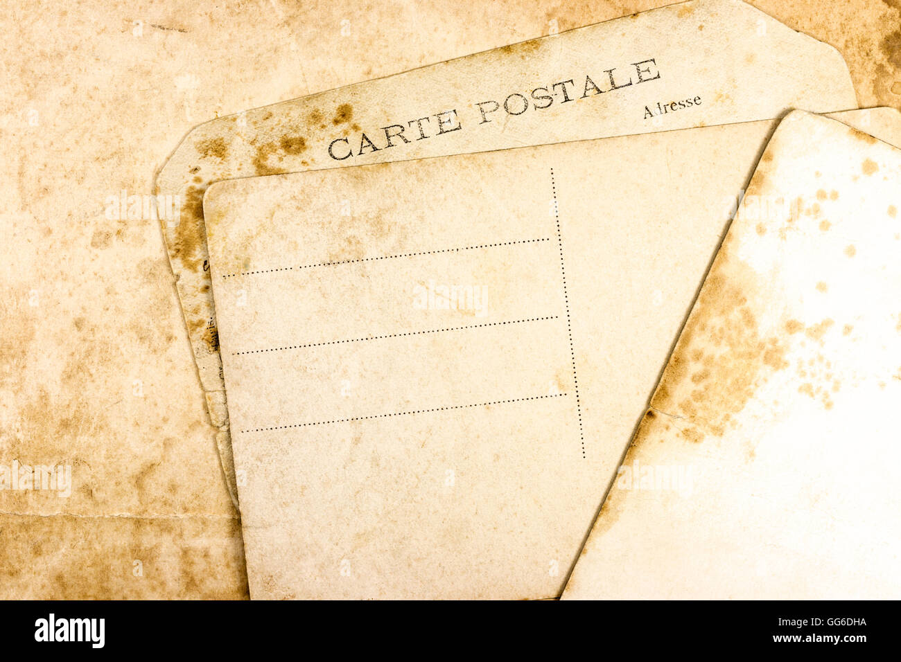 Vintage postcards with torn edges Stock Photo - Alamy