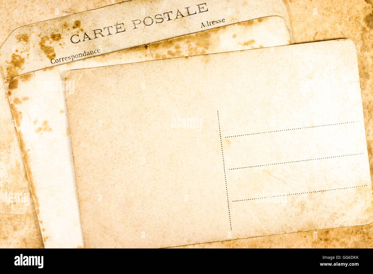 Vintage postcards with torn edges Stock Photo - Alamy