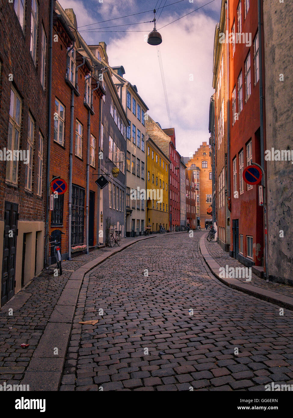 A street scene in Copenhagen, Denmark, Scandinavia, Europe Stock Photo ...