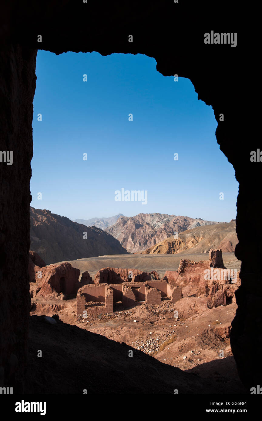 The ruined city of Shahr-e Zohak in the Bamiyan province, Afghanistan ...