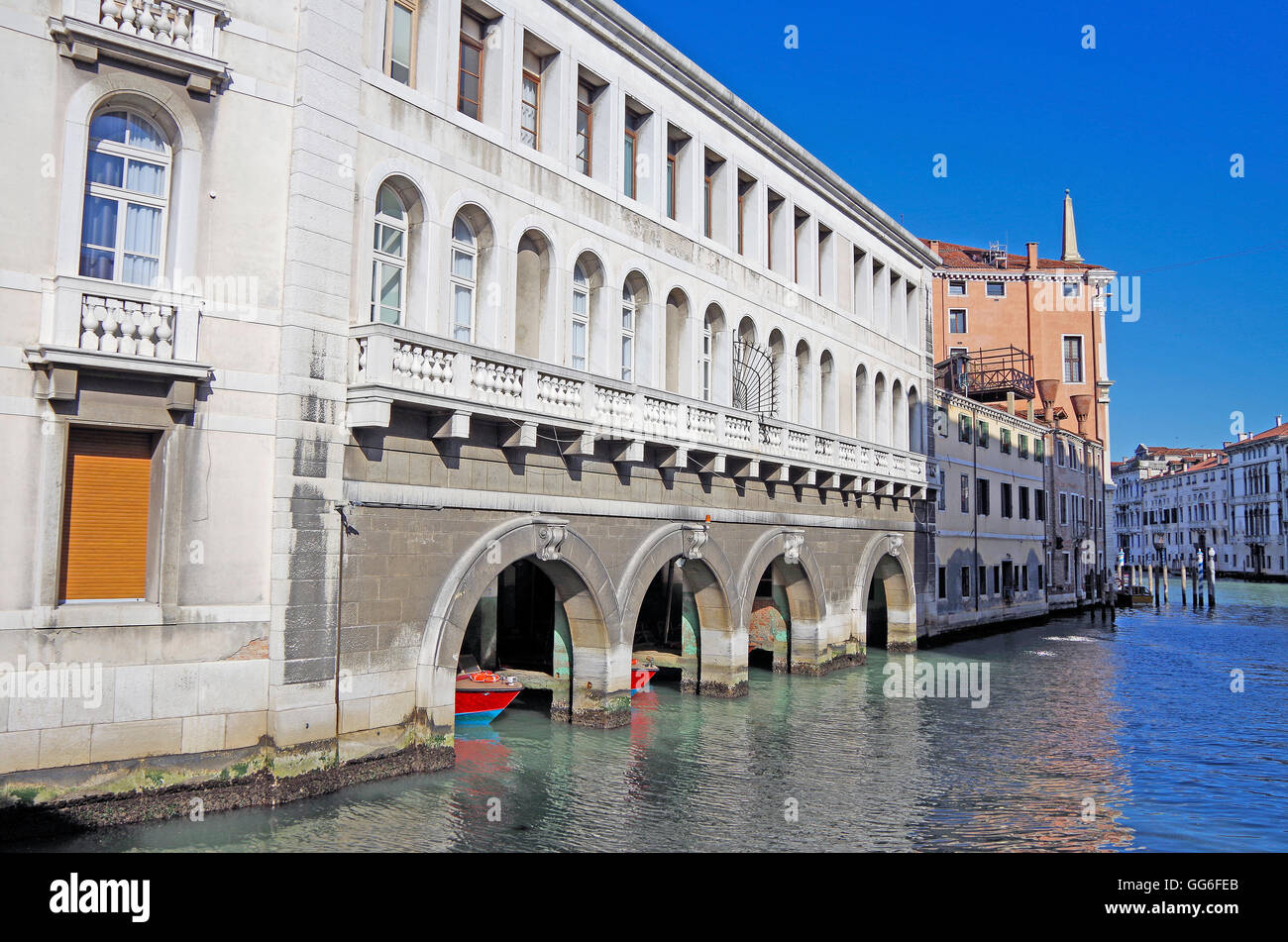 Venice Italy, Fire station, Rio di Ca' Foscari Stock Photo - Alamy