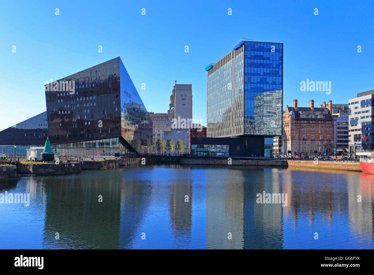 Waterfront development across Canning Dock including Open Eye Gallery ...