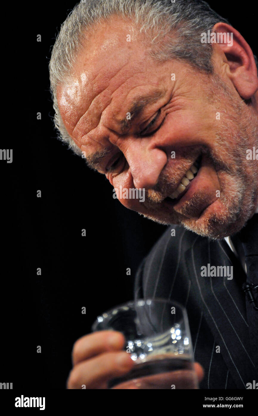 Lord Alan Sugar speaking at The British Library Stock Photo - Alamy