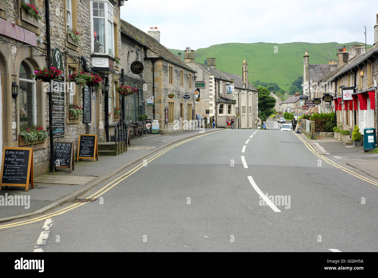 Part of the main road through Castleton, one of the most beautiful ...