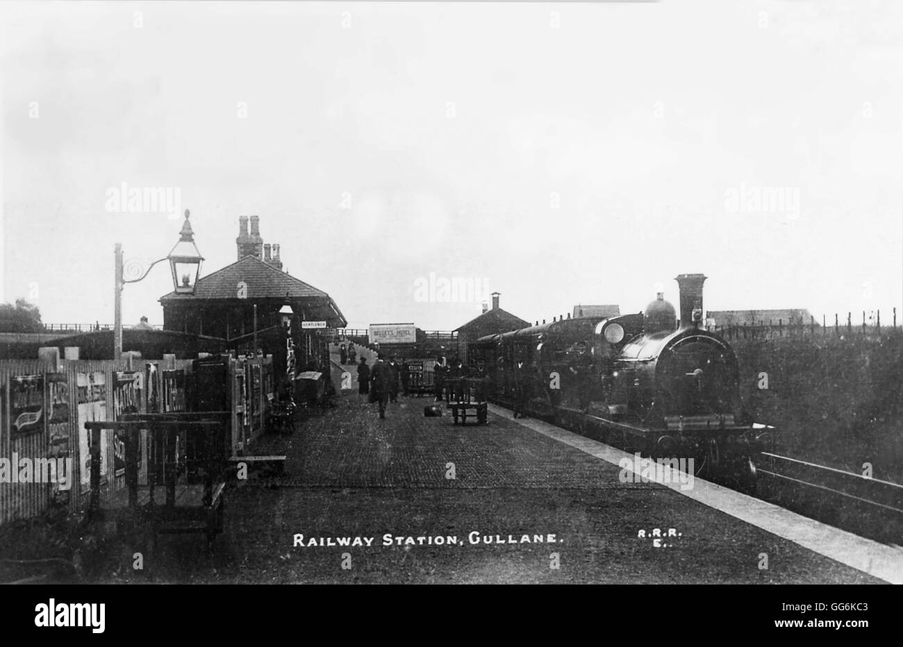 NBR 0-6-0 locomotive on a train at Gullane Station in Berwickshire ...