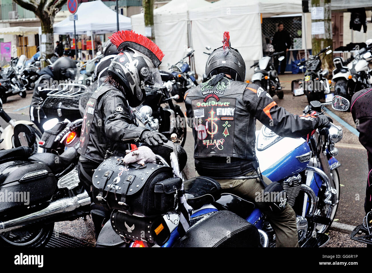 a group of motorcycles from a gathering of American motorcycle in the ...