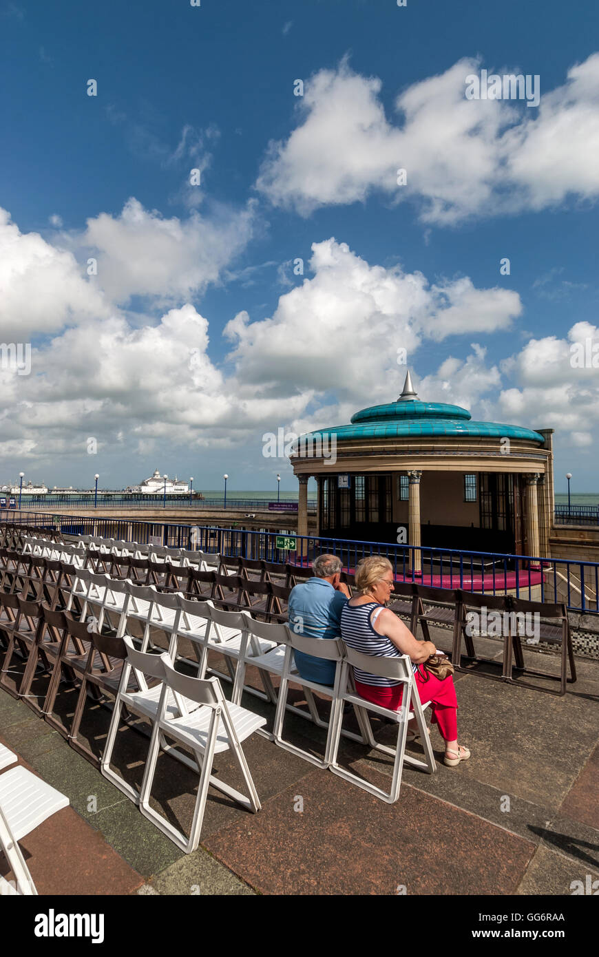 The art-deco bandstand on Eastbourne seafront Stock Photo - Alamy