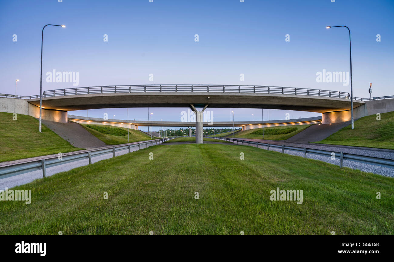 Reykjanesbraut bridge, Reykjavik, Iceland Stock Photo - Alamy