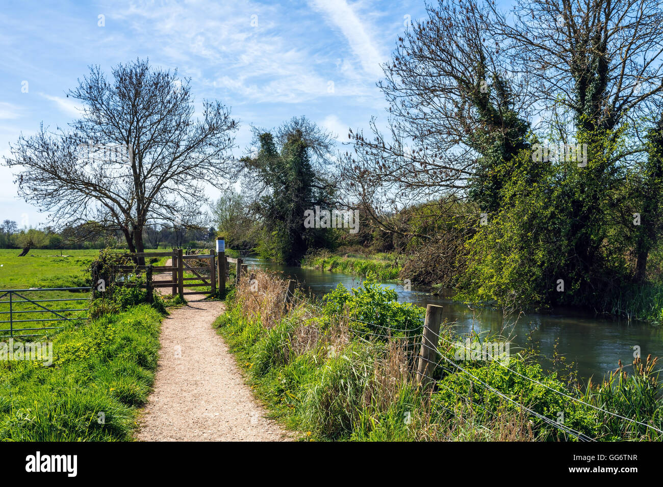 River Itchen at Twyford in Hampshire Stock Photo - Alamy