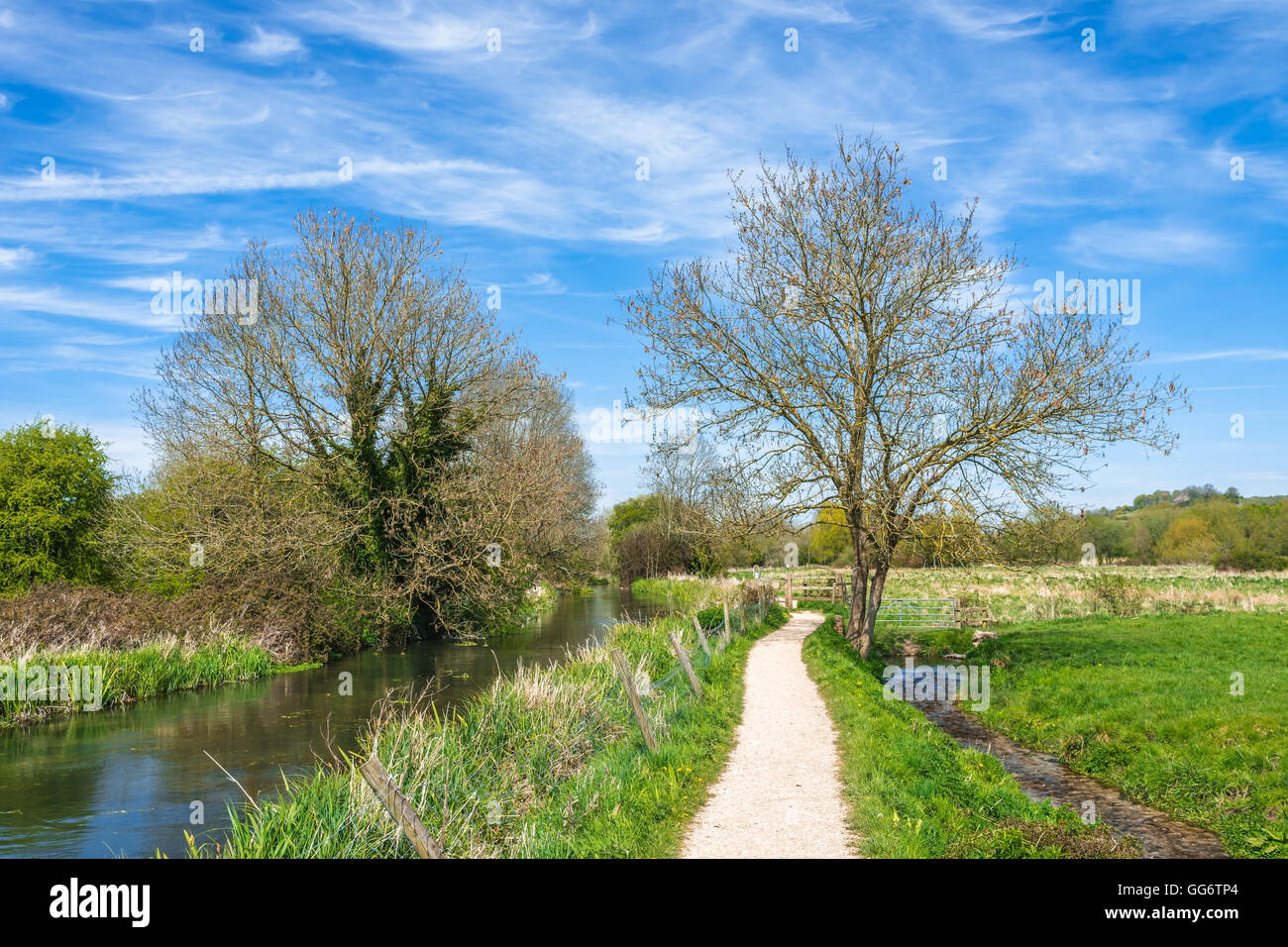 River Itchen at Twyford in Hampshire Stock Photo - Alamy