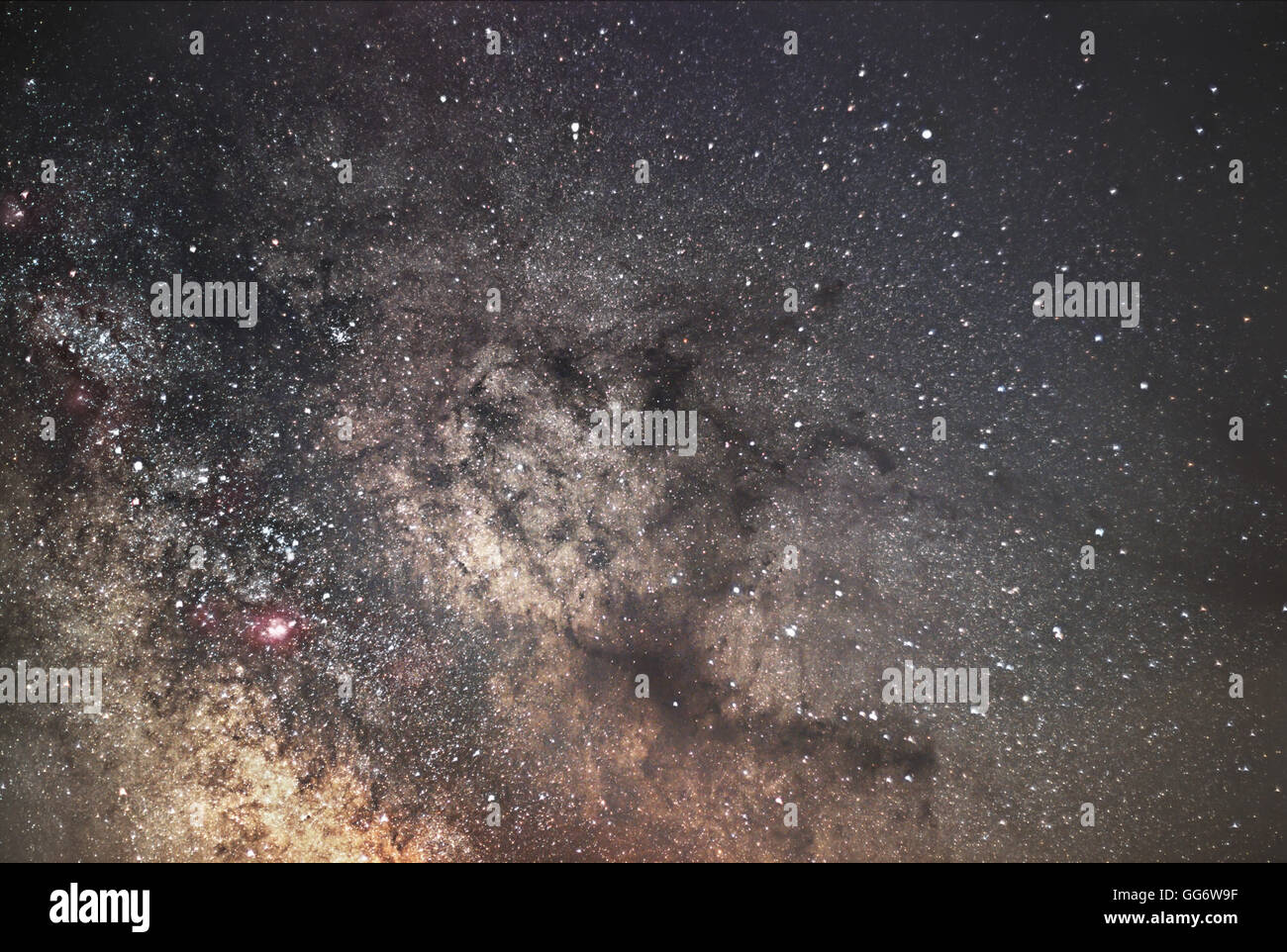 Milky Way galaxy. Core of Milky Way. Beautiful night sky. Real Starry ...