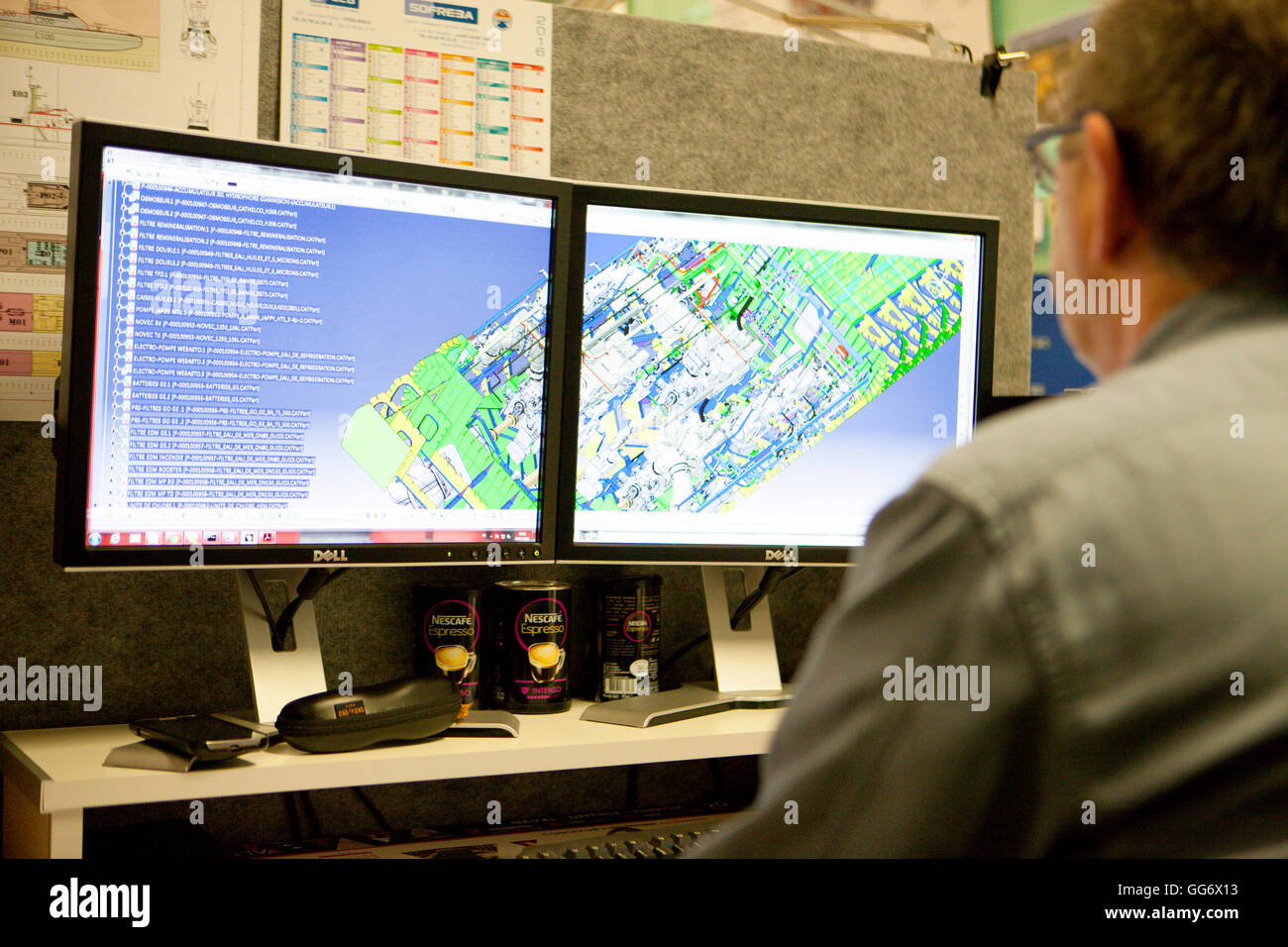 CMN, Constructions Mecaniques de Normandie, a privately owned shipyard ...