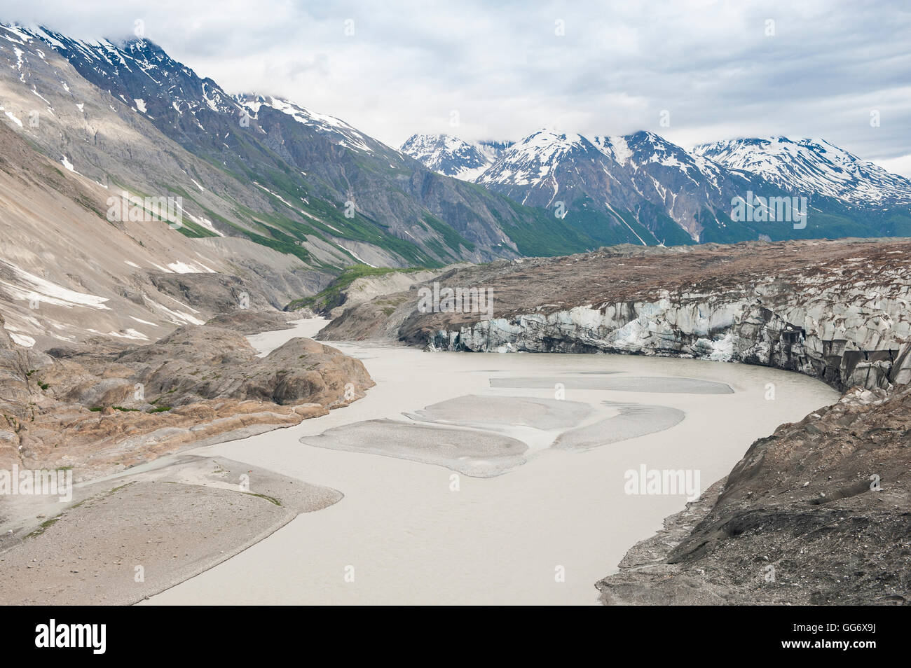 Arial view of the start of Turnback Canyon, Alsek River Stock Photo - Alamy